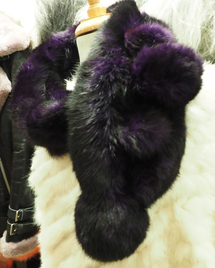 Regal Purple - A Stunning PullThrough - Rabbit Fur Scarf - Wear a ...