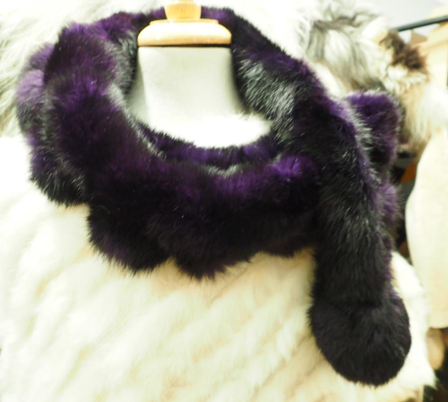 Regal Purple - A Stunning PullThrough - Rabbit Fur Scarf - Wear a ...