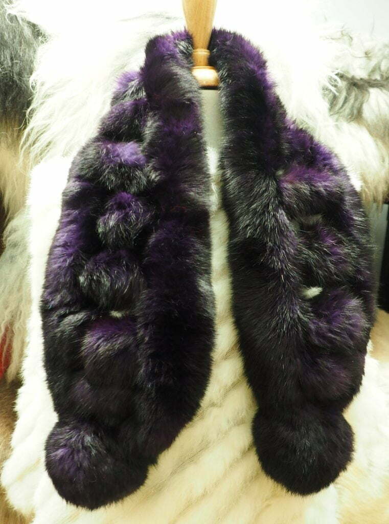 Regal Purple - A Stunning PullThrough - Rabbit Fur Scarf - Wear a ...