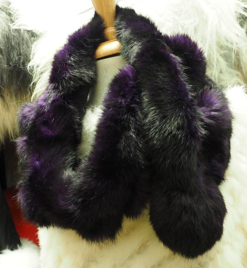 Regal Purple - A Stunning PullThrough - Rabbit Fur Scarf - Wear a ...