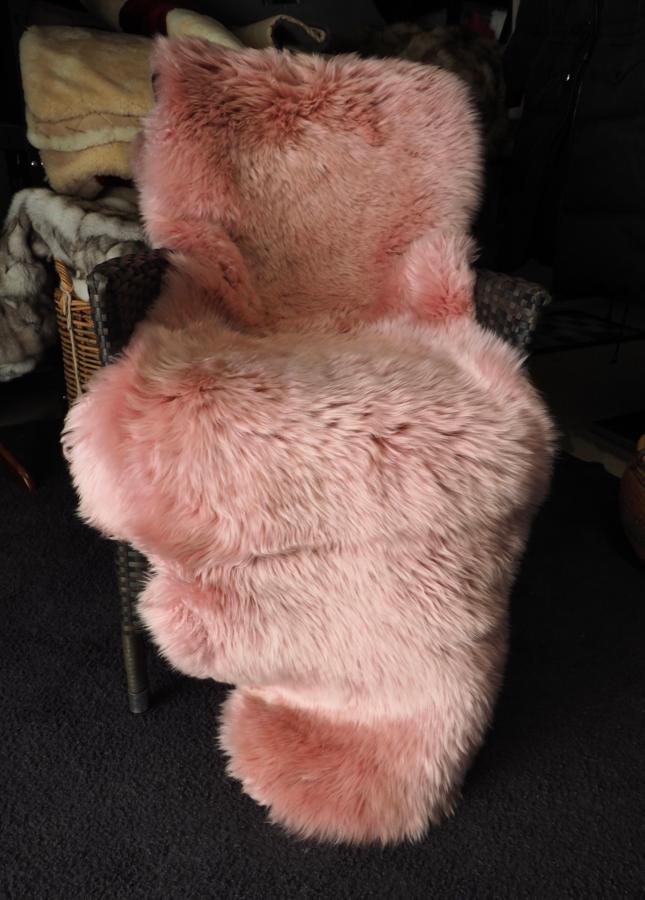 Stunning Rose Pink Double Skin Australian Sheepskin Rug