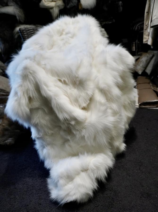 Pure Snow White Fox Fur Throw