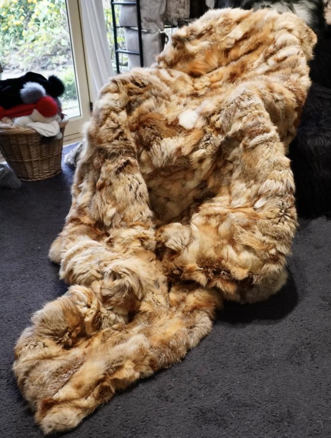 Totally Sumptuous - An Amazing Natural Red Fox Fur Throw