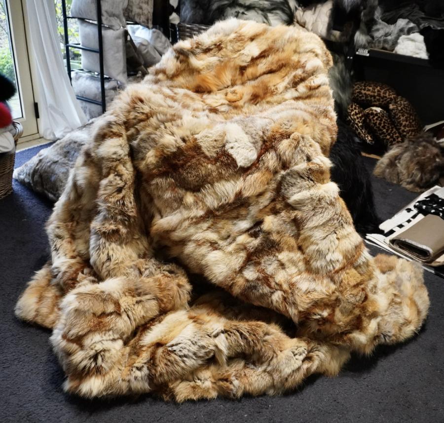Totally Sumptuous - An Amazing Natural Red Fox Fur Throw