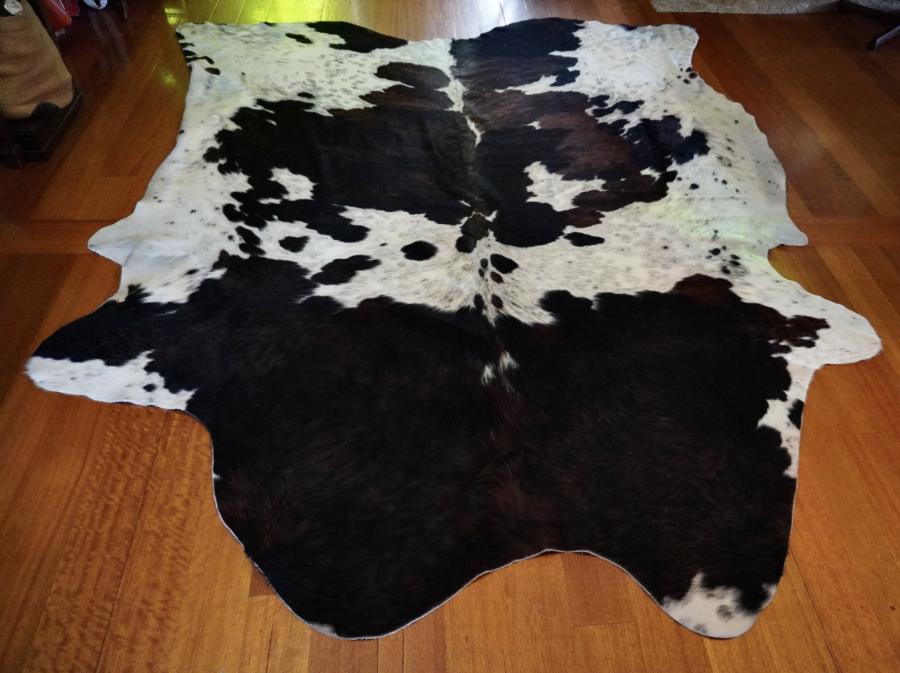 A Seriously Big & Beautiful Tri Coloured Cowhide Rug